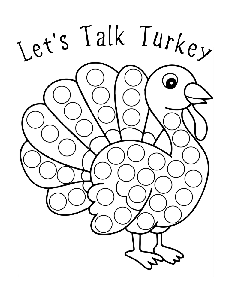 Free Thanksgiving Dot Marker Printables