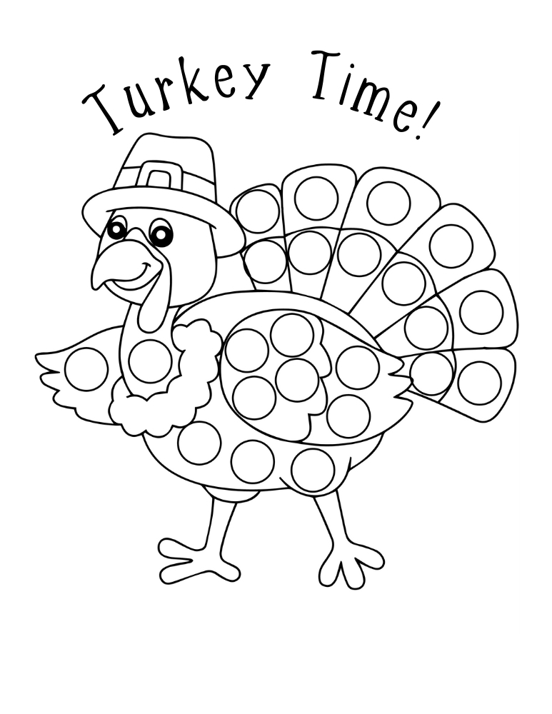 Free Thanksgiving Dot Marker Printables