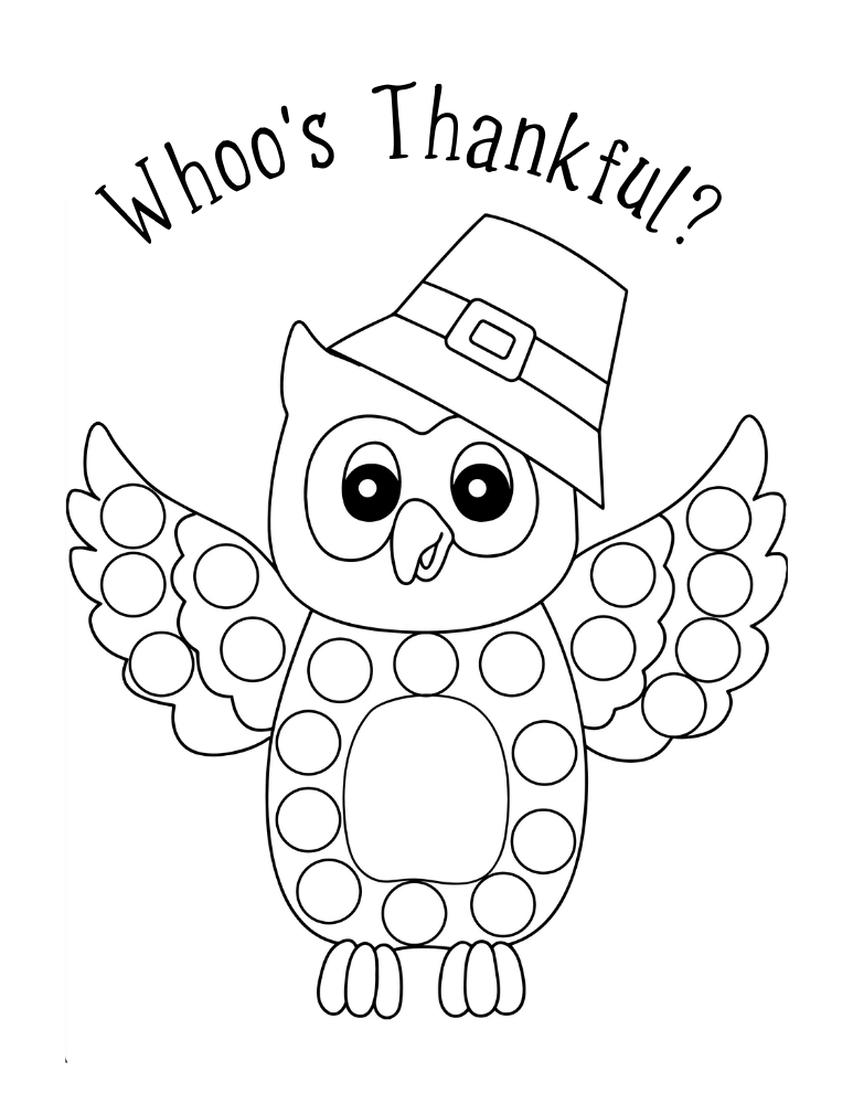 Free Thanksgiving Dot Marker Printables