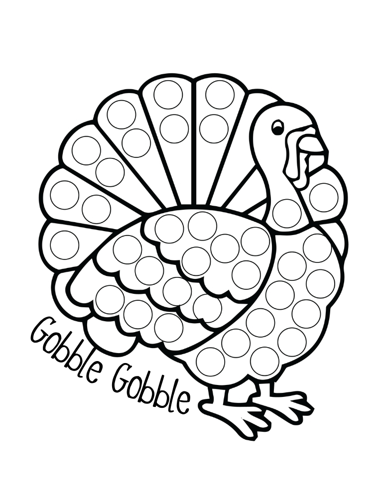 Free Thanksgiving Dot Marker Printables