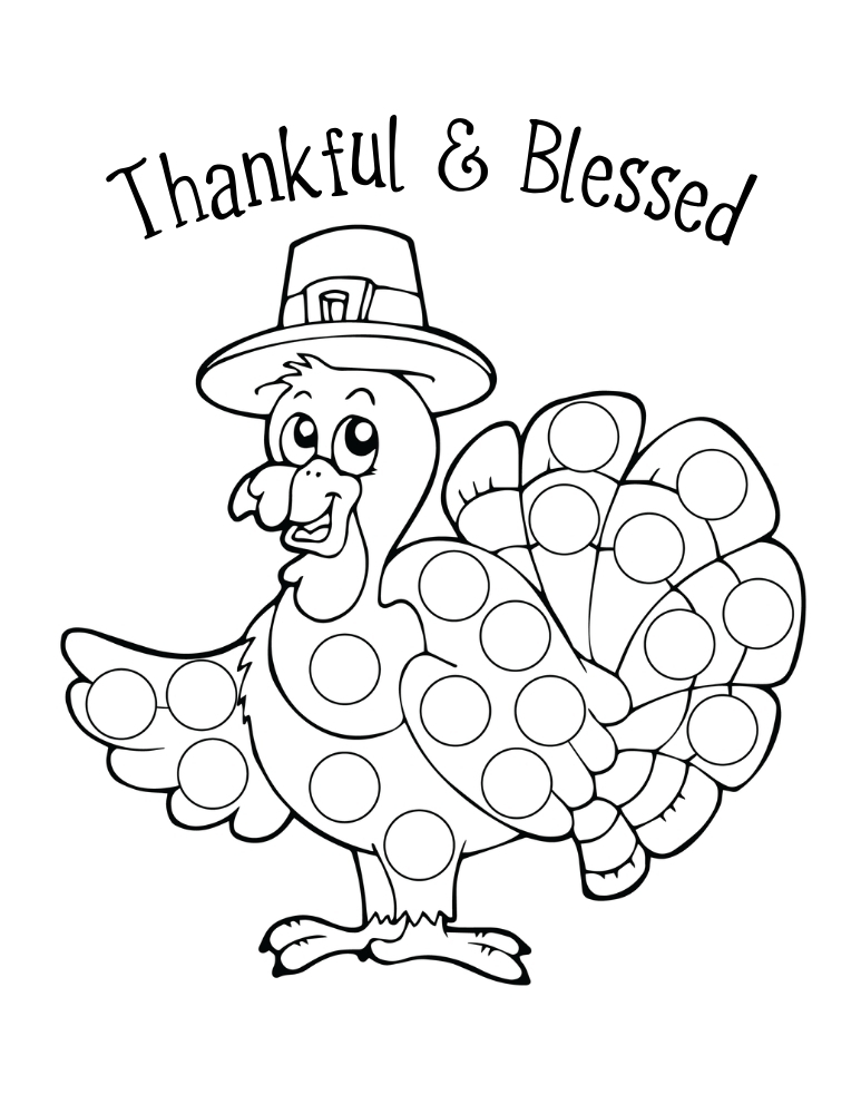 Free Thanksgiving Dot Marker Printables