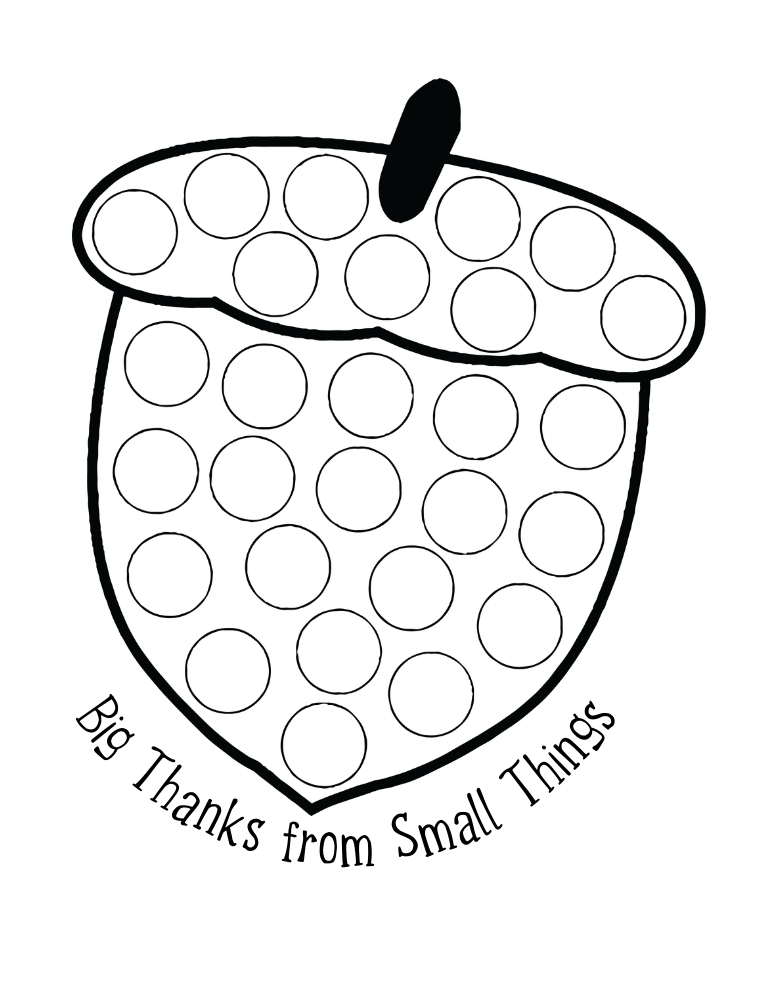 Free Thanksgiving Dot Marker Printables