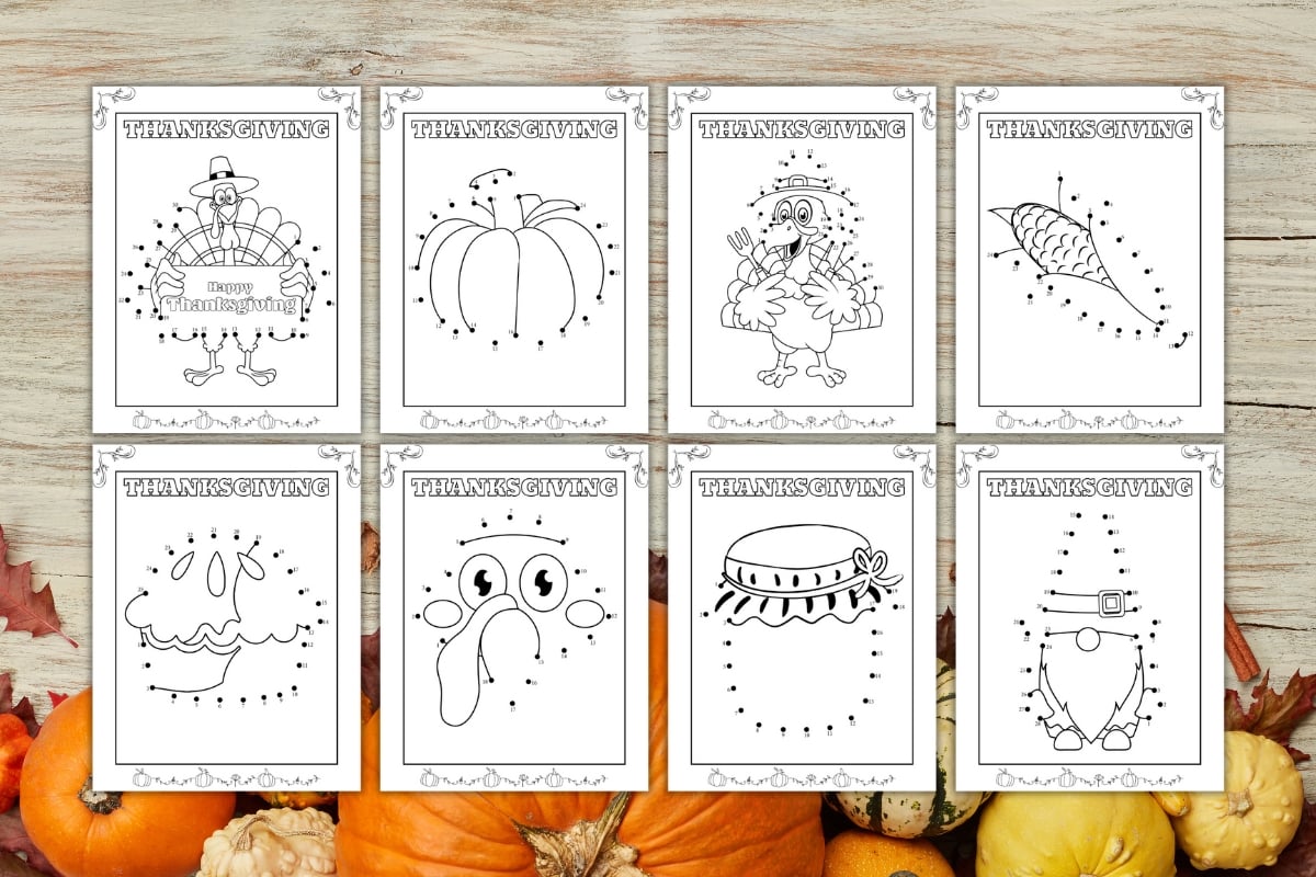 Free Printable Thanksgiving Dot To Dot Puzzles