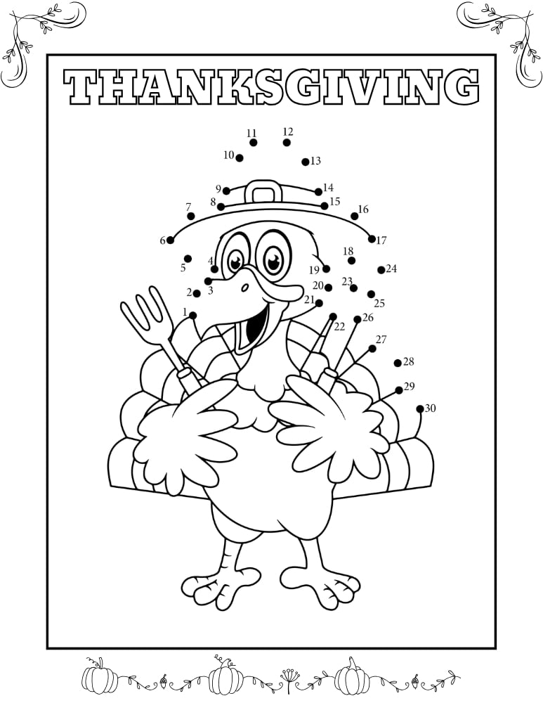 Free Printable Thanksgiving Dot To Dot Puzzles