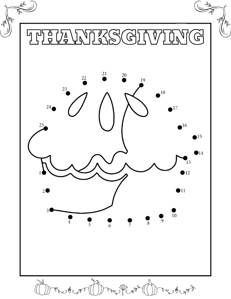 Free Printable Thanksgiving Dot To Dot Puzzles