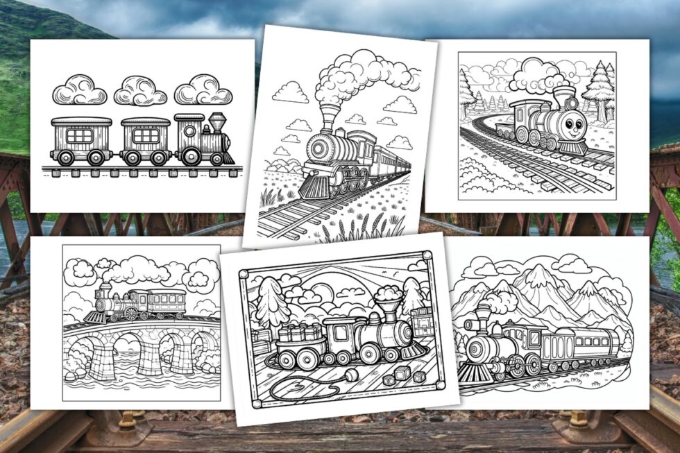 Free Train Coloring Pages For Kids
