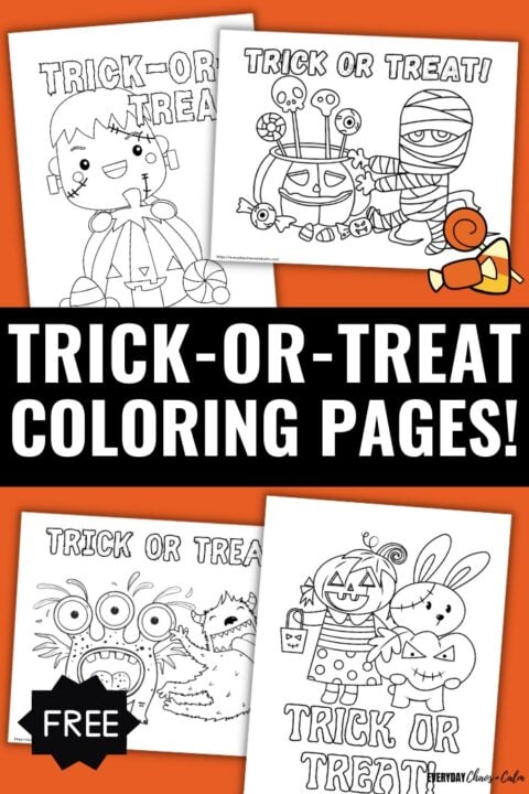 Free Printable Trick Or Treat Coloring Pages