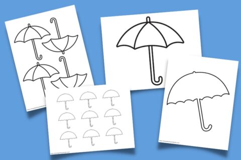 Free Printable Umbrella Template (PDF)