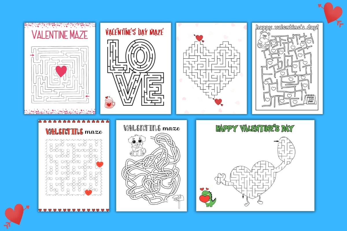 Free Printable Valentine's Day Mazes