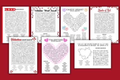 7 Free Printable Valentine Word Searches For Kids