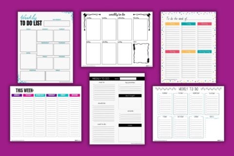 6 Printable Weekly To Do List Templates For Better Productivity