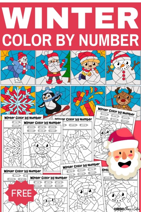 8 Free Winter Color By Number Worksheets For Kids