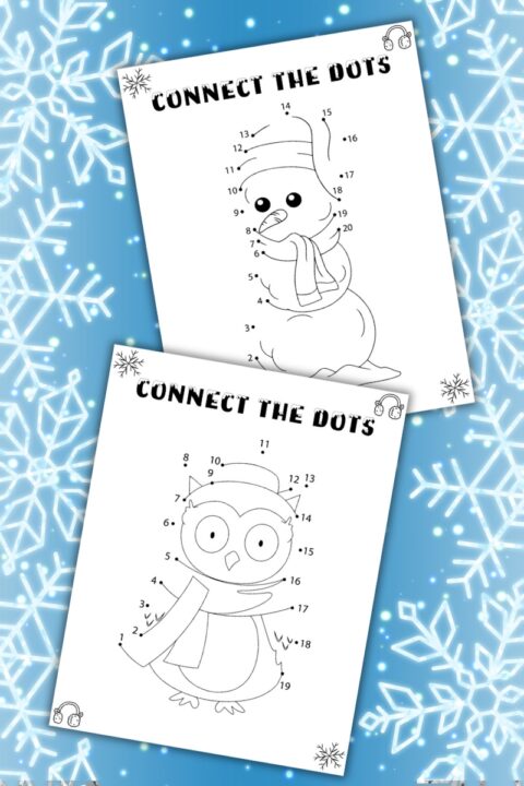 Free Winter Dot To Dot Puzzles