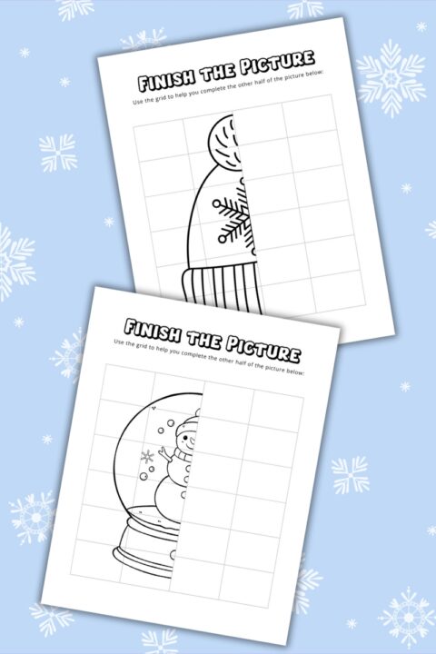 Free Printable Winter Finish The Picture Worksheets