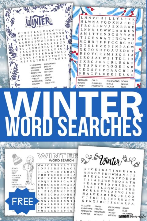Free Printable Winter Word Searches For Kids