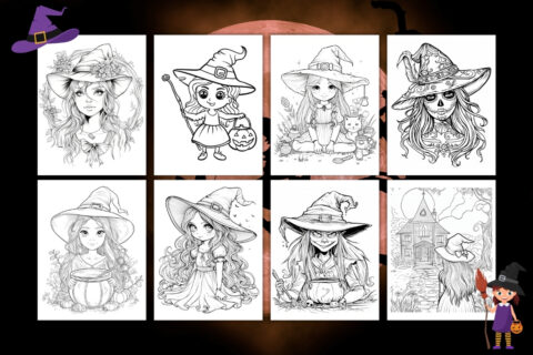 Free Witch Coloring Pages For Kids