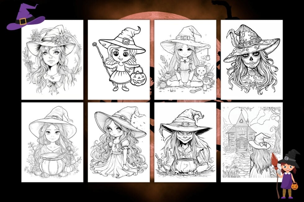 Free Witch Coloring Pages For Kids
