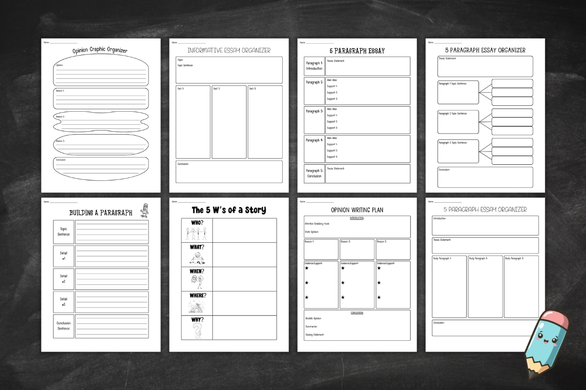 Free Printable Writing Graphic Organizers