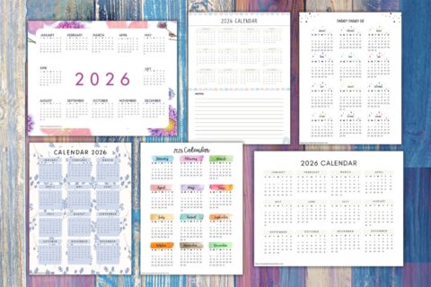 Free Printable 2026 Yearly Calendars